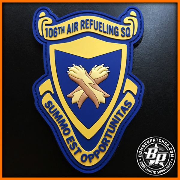106th Air Refueling Squadron Pvc Patch Kc 135r Full Color Bomber Patches