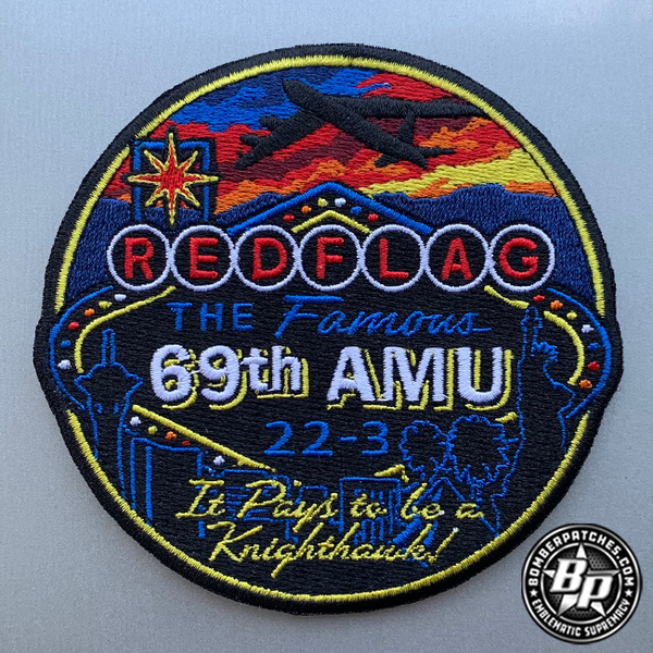 69th Aircraft Maintenance Unit Red Flag 22 3 Bomber Patches